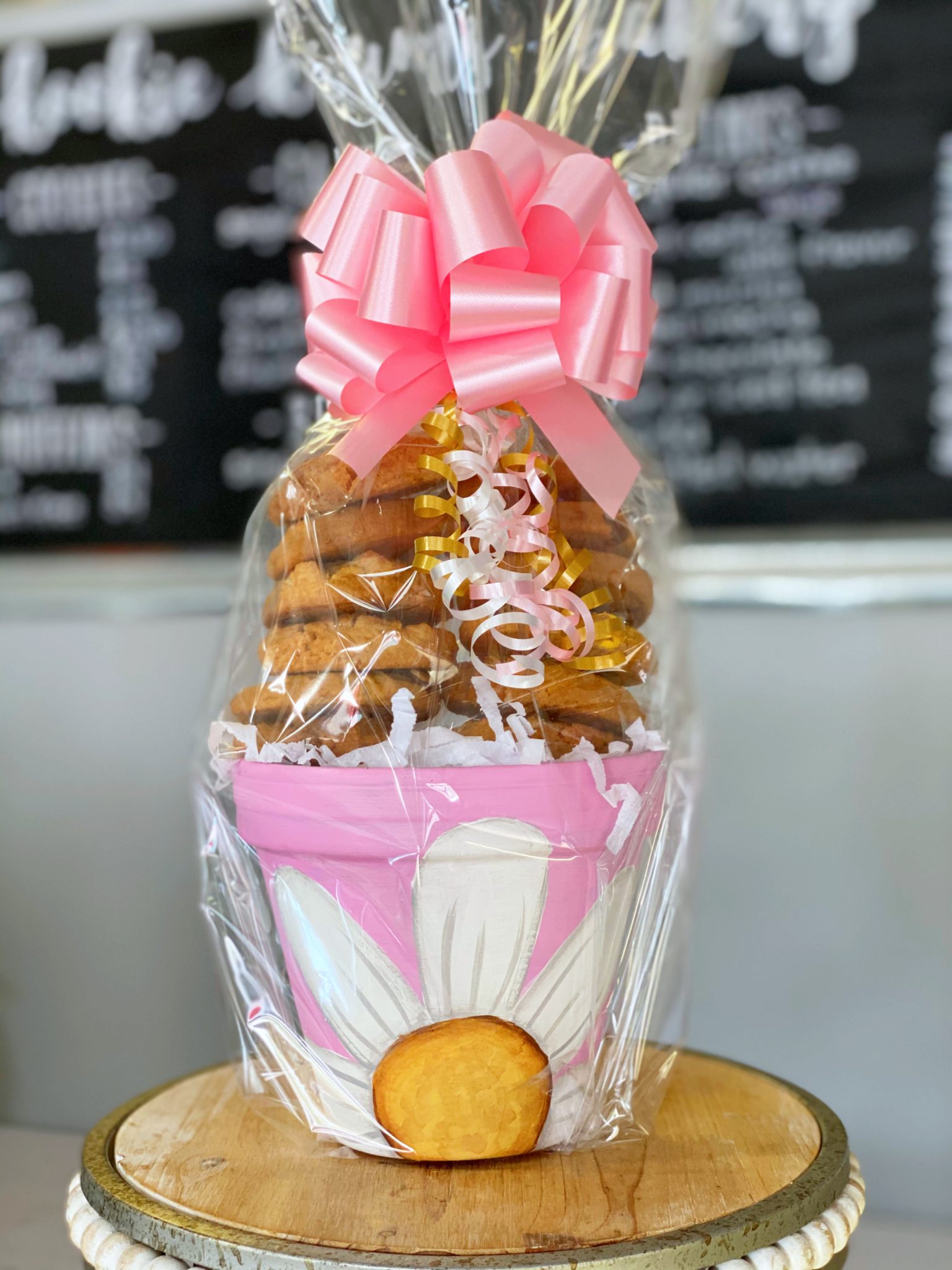 Daisy Cookie Pot - Pink or Blue - Kookie Krums